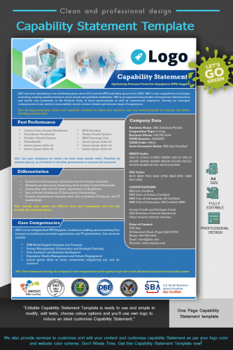 PPE and Medical Supply Capability Statement Download » Easy to edit