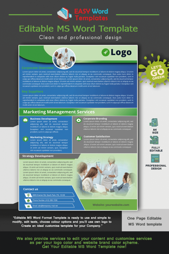 Marketing Management MS Word Template » Download MS Word template