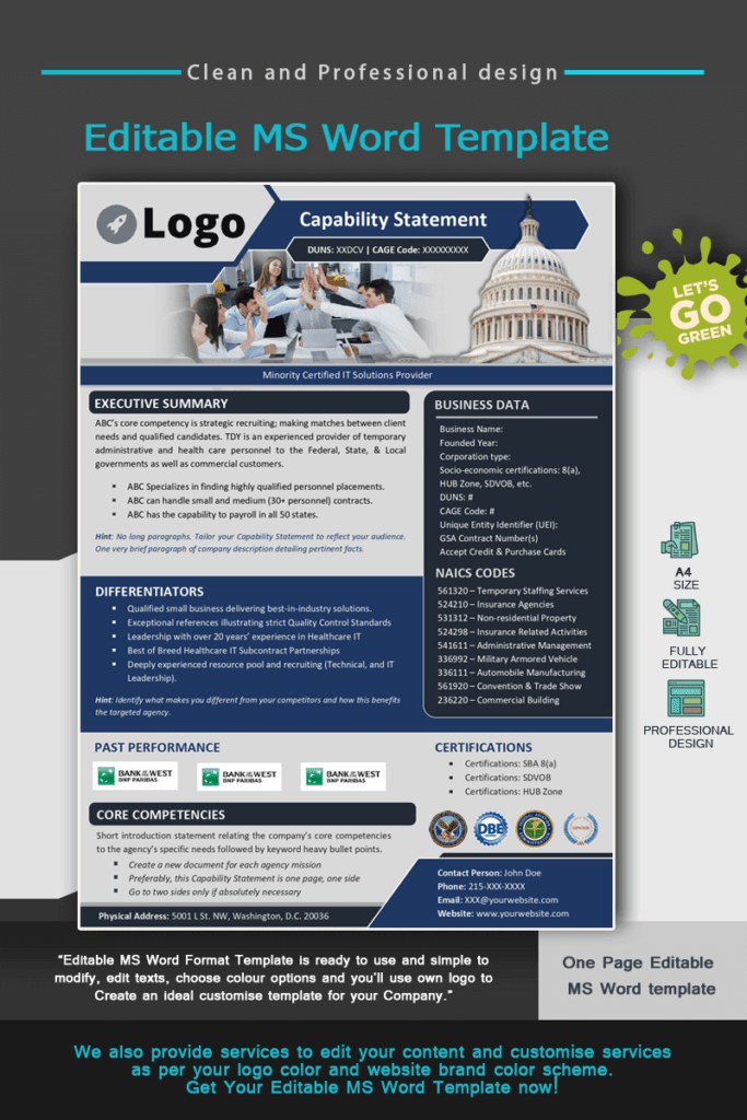 Capability Statement Template Archives